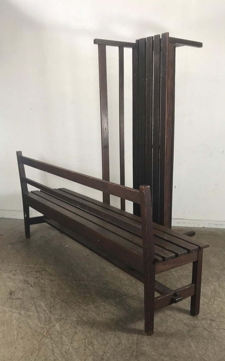 Rare Pair of Roycroft Oak Benches, Inventory Number from the Inn, circa ...