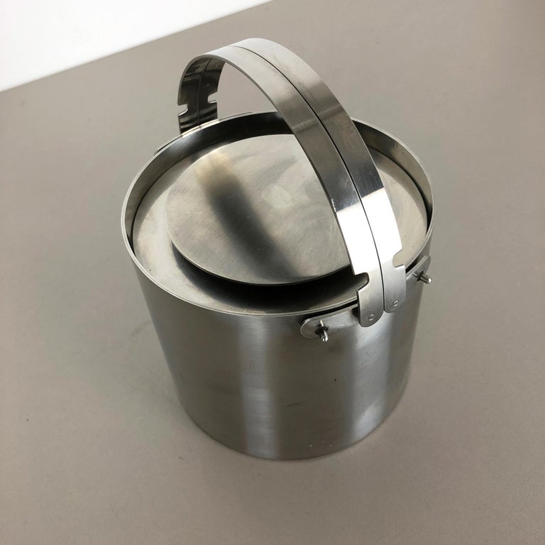 Original 1970s Cylinda Steel Ice Cube Bucket Element by Arne Jacobsen ...
