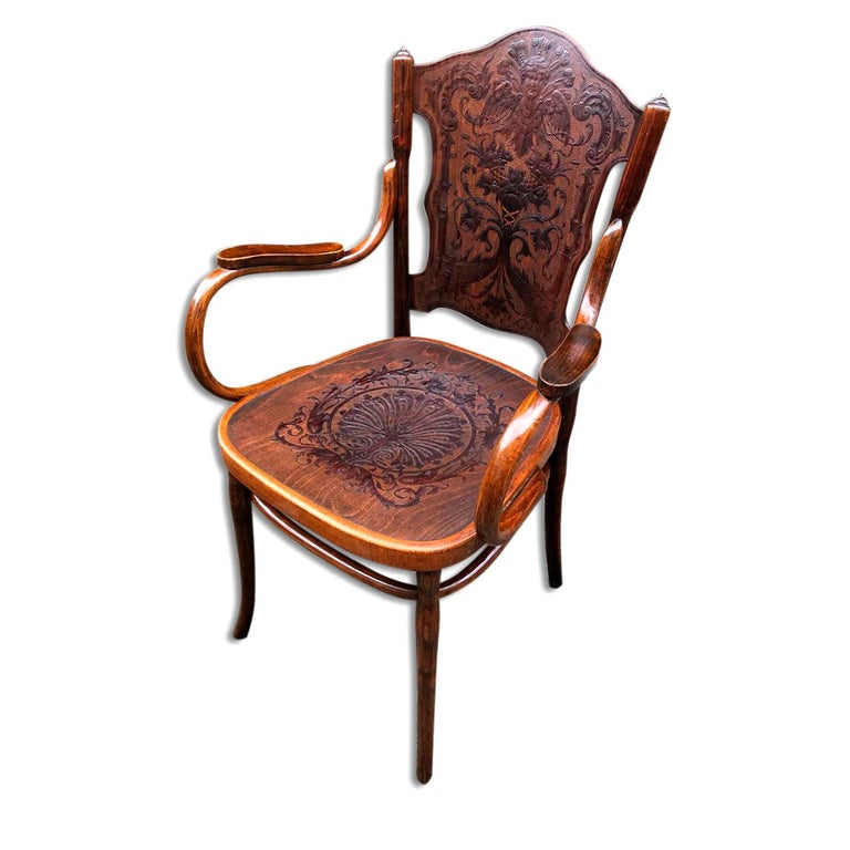 Set of Jacob and Josef Kohn Bentwood Chairs and Armchairs, Vienna, 1900 ...