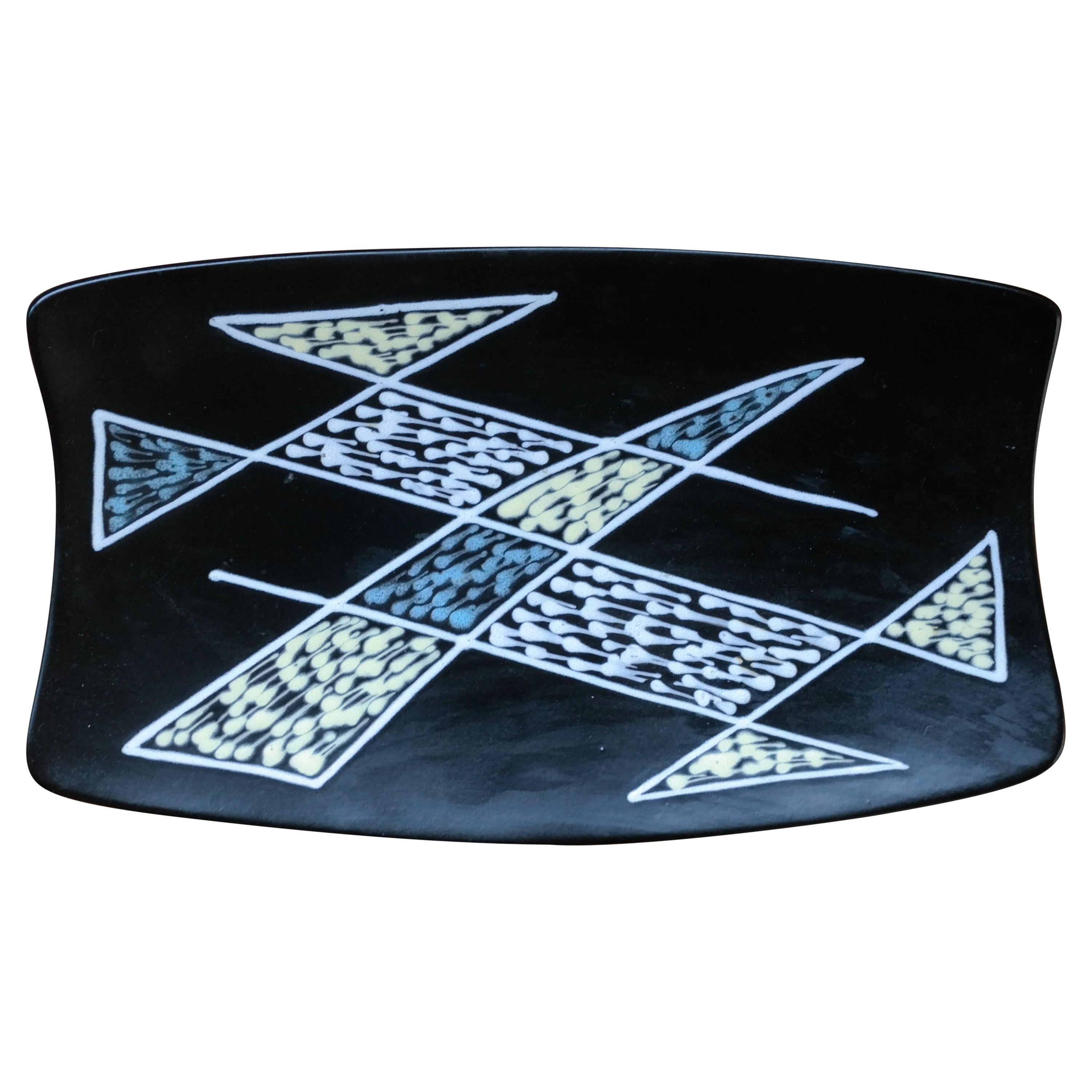 1950s Large Ceramic Plate by Holm Sorensen and Svend Aage Jensen for ...