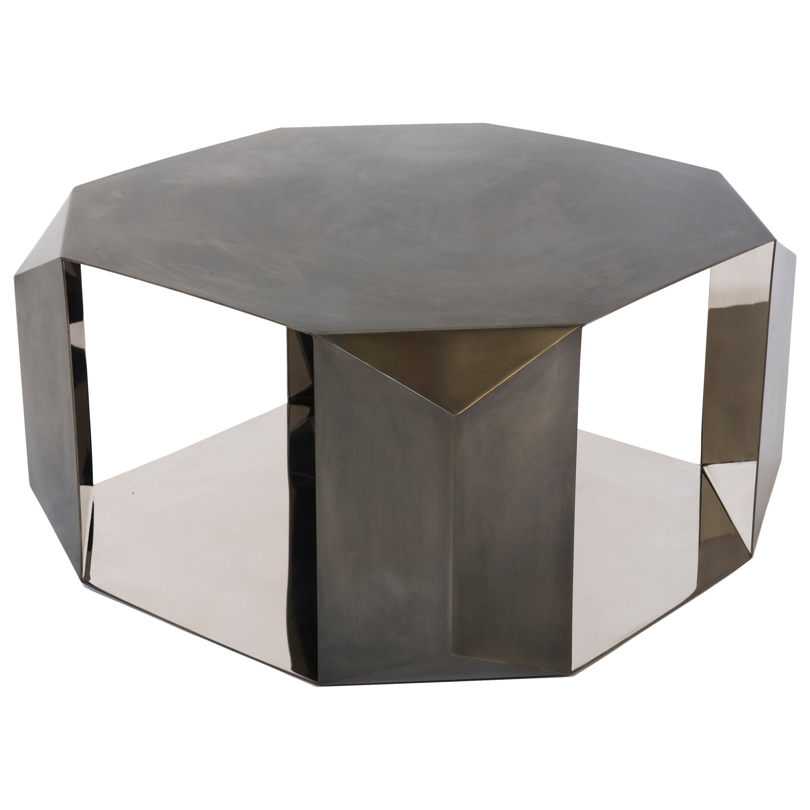 Donghia Origami Cocktail Table in Stainless Steel and Polished Mirror ...