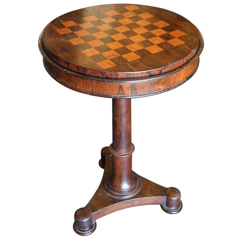 Beautiful 18th Century Antique Rosewood Wooden Chess Table in Original ...