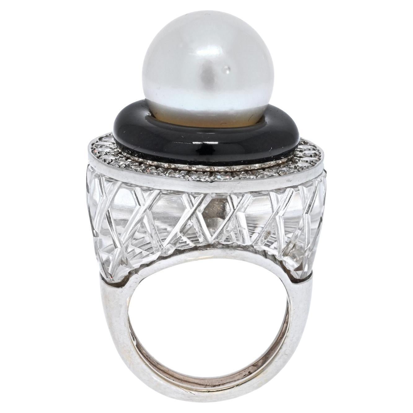 DAVID WEBB Baroque South Sea Pearl Ring For Sale at 1stDibs
