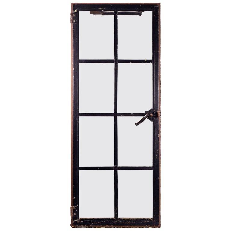 Iron Frame Window with Tempered Glass at 1stDibs