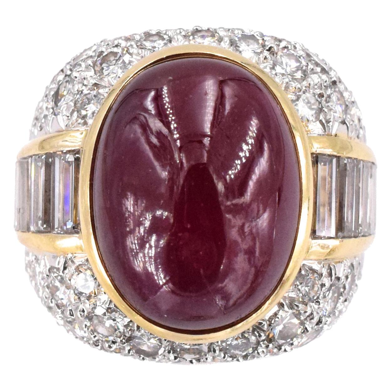 David Webb Ruby and Diamond Ring at 1stDibs