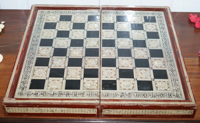 Rare 19th Century Hand-Carved Chinese Puzzle Ball Chess Set Exquisite ...