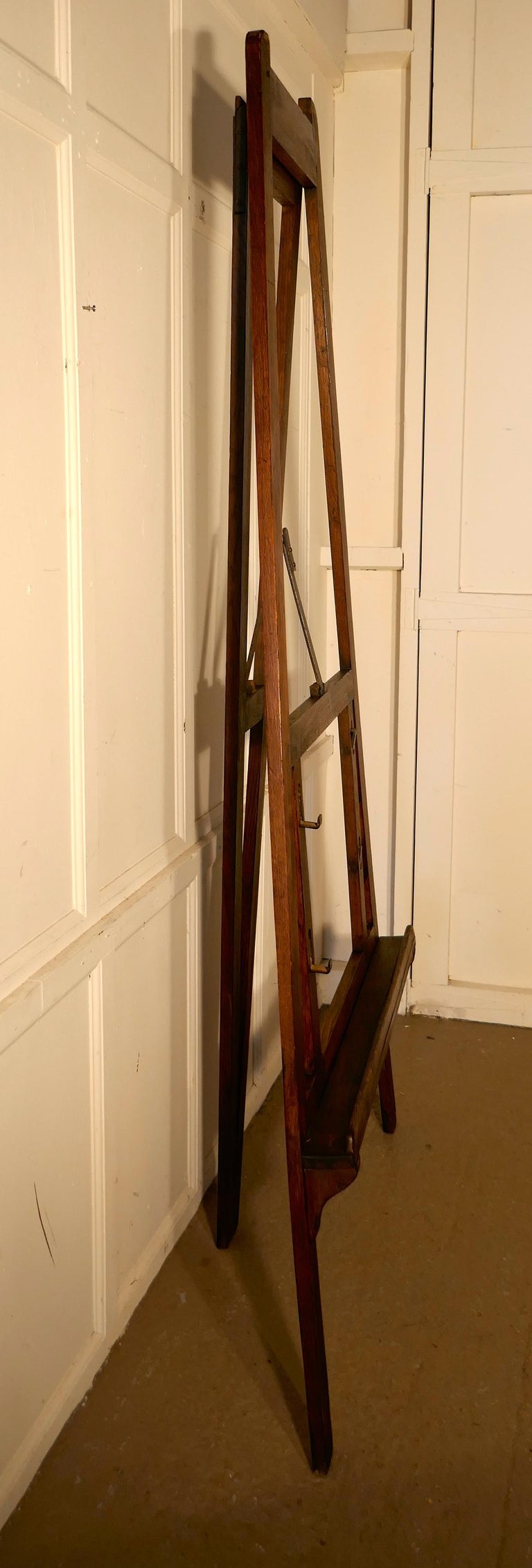 Large Rustic Pine Adjustable Artists’ Easel, or Blackboard Easel at 1stDibs