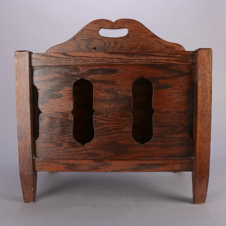 Arts and Crafts Stickley School Mission Oak Divided and Cutout Magazine ...