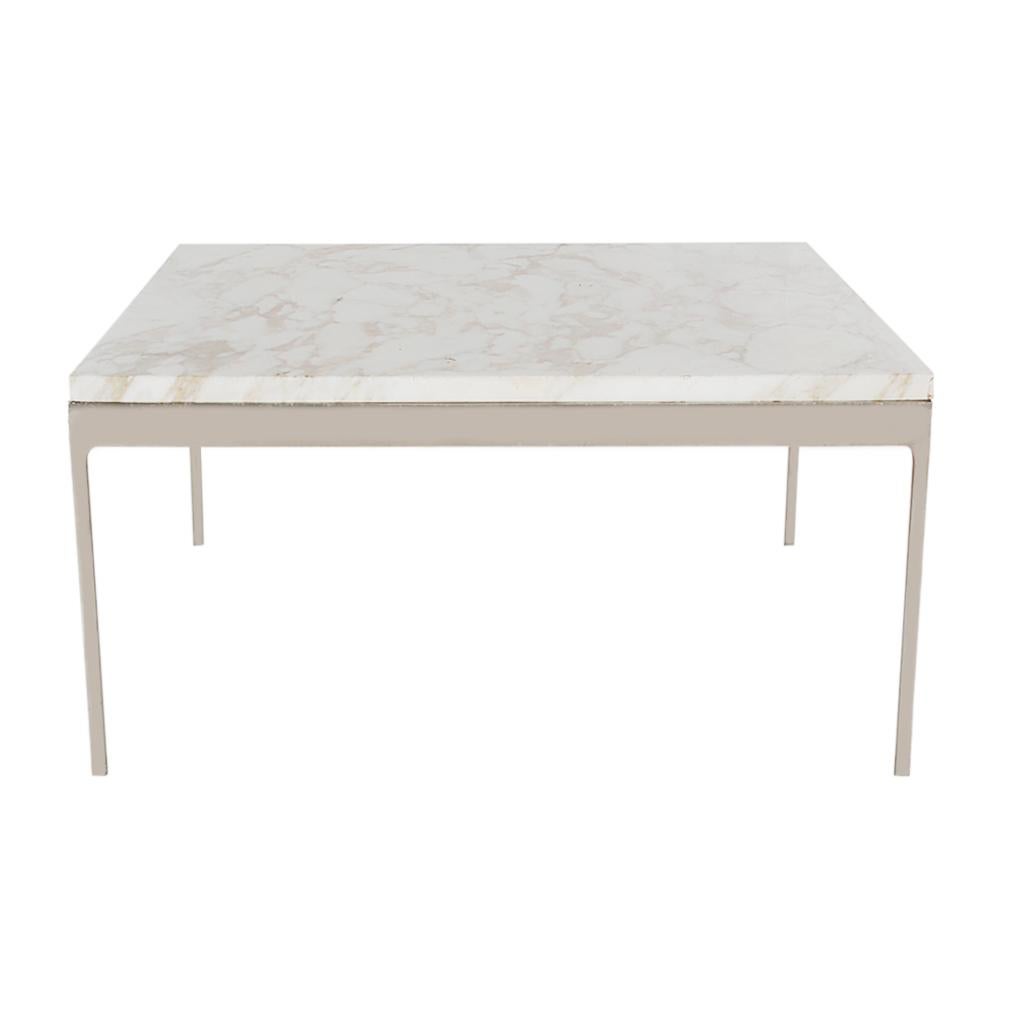 Mid-Century Modern Small Square Marble Cocktail Table by Nicos ...
