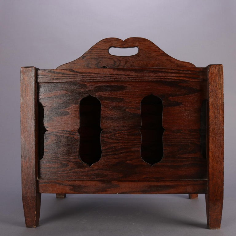 Arts and Crafts Stickley School Mission Oak Divided and Cutout Magazine ...