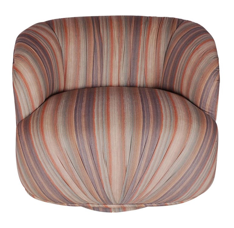 Mid-Century Modern Swivel Poof Lounge Chairs in the Manner of Milo ...