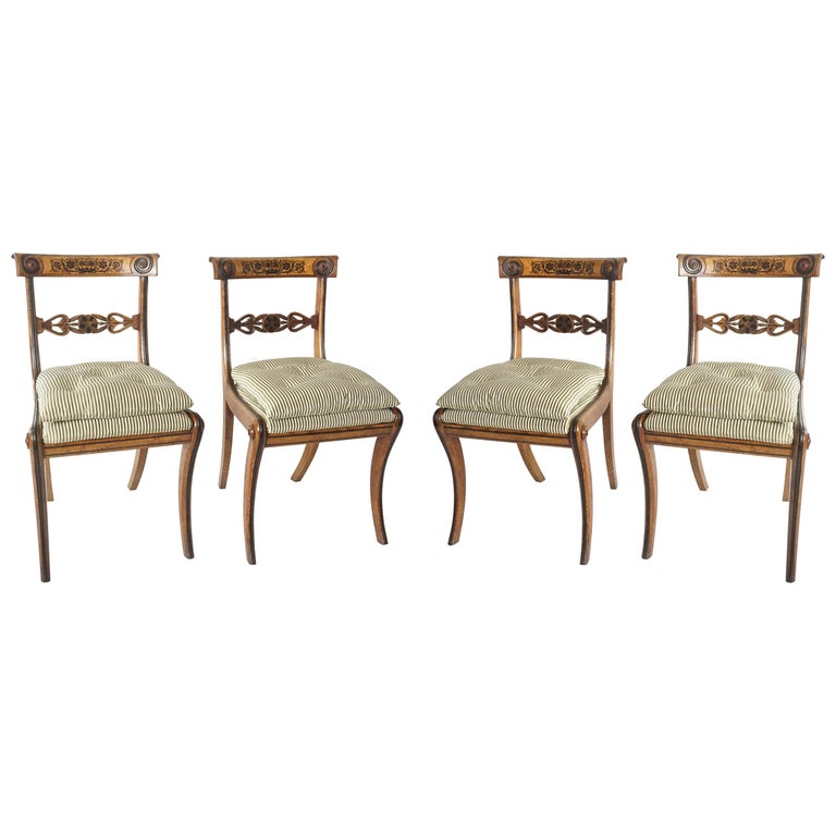 Chairs by George Bullock, Set of 4, England, 1816 at 1stDibs