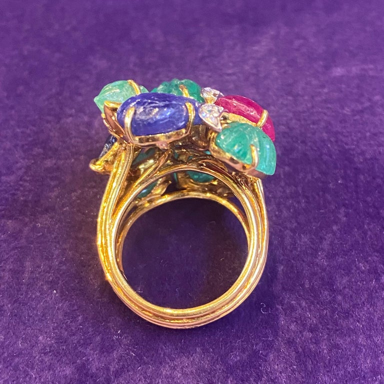 David Webb Tutti Frutti Ring For Sale at 1stDibs