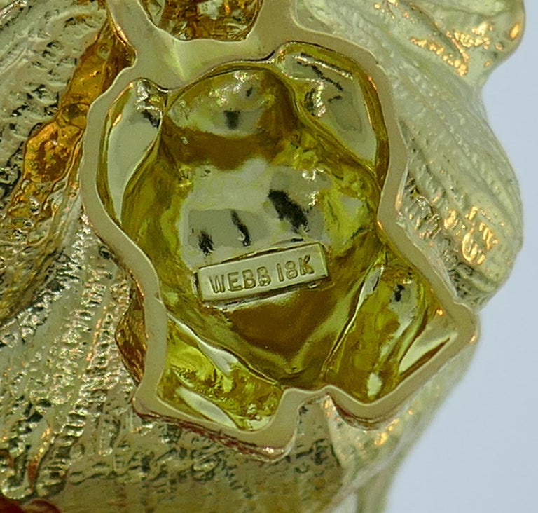 David Webb Yellow Gold Frog Chain Necklace, 1980s For Sale at 1stDibs