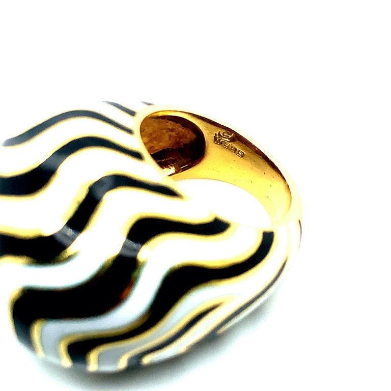 David Webb Zebra Ring For Sale at 1stDibs