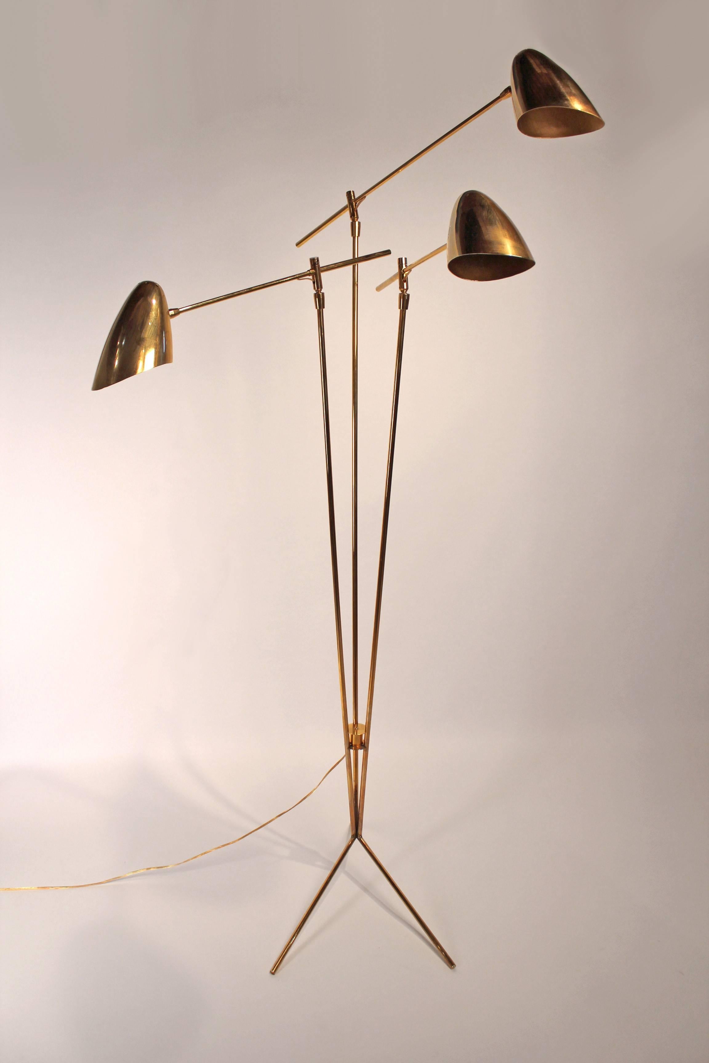 David Weeks Model '303' Articulated Brass Floor Lamp at 1stDibs | david ...
