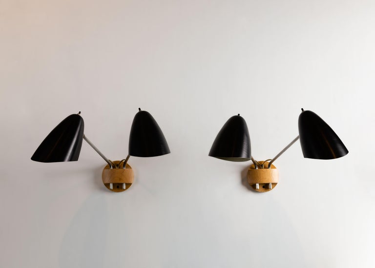 David Weeks Studio, Pair of Two-Arm Metal Sconces, United States, circa ...