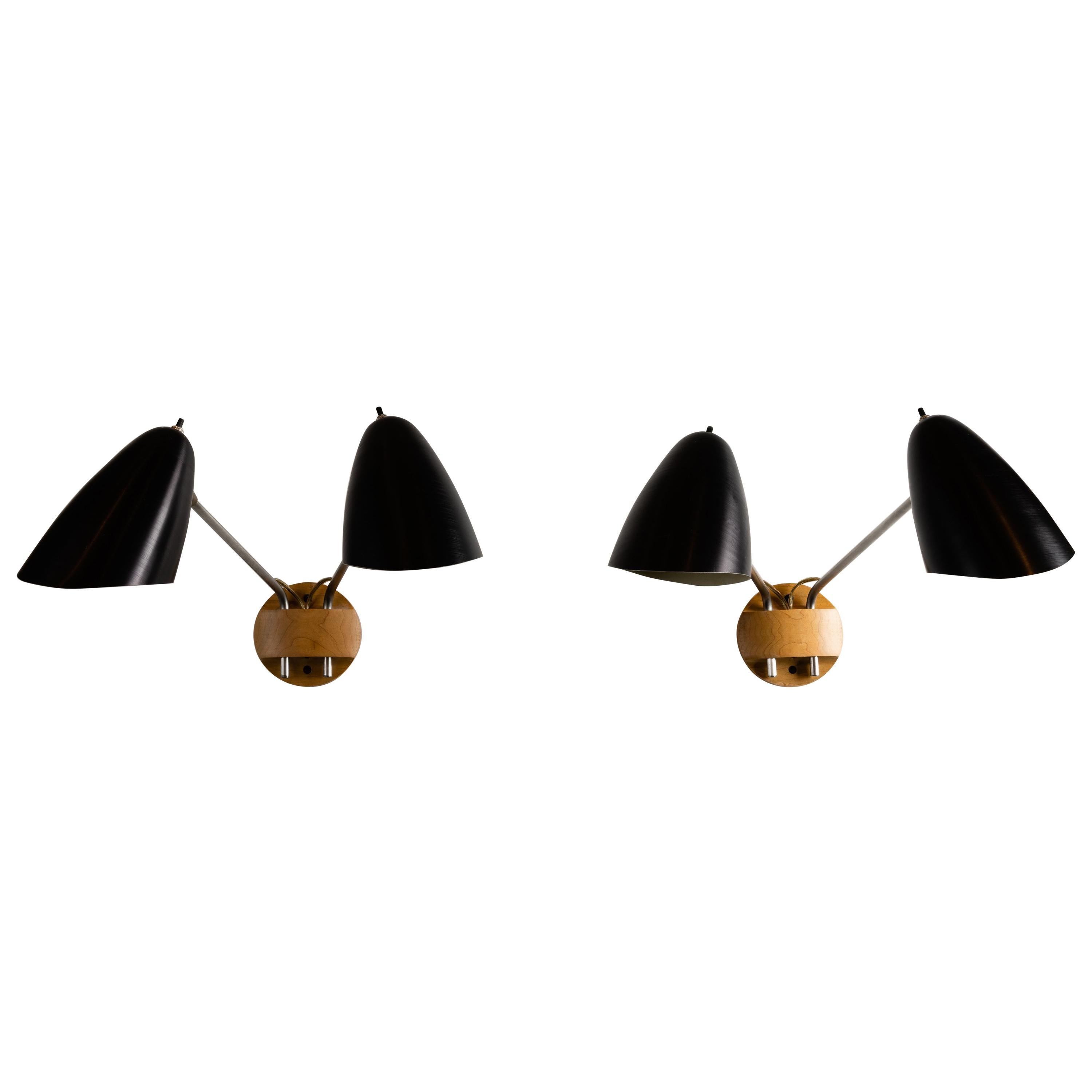 David Weeks Studio, Pair of Two-Arm Metal Sconces, United States, circa ...