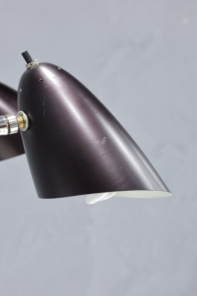 David Weeks Three Arm Floor Lamp, Tripod Model 303 For Sale at 1stDibs