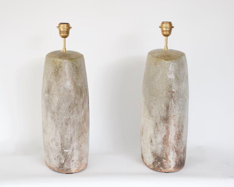 David Whitehead French Ceramic Contemporary Table Lamps La Borne For Sale at 1stDibs