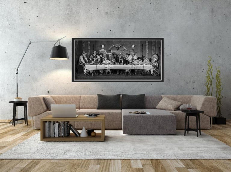 David Yarrow - Last supper in texas - model and cowboys dining in ...