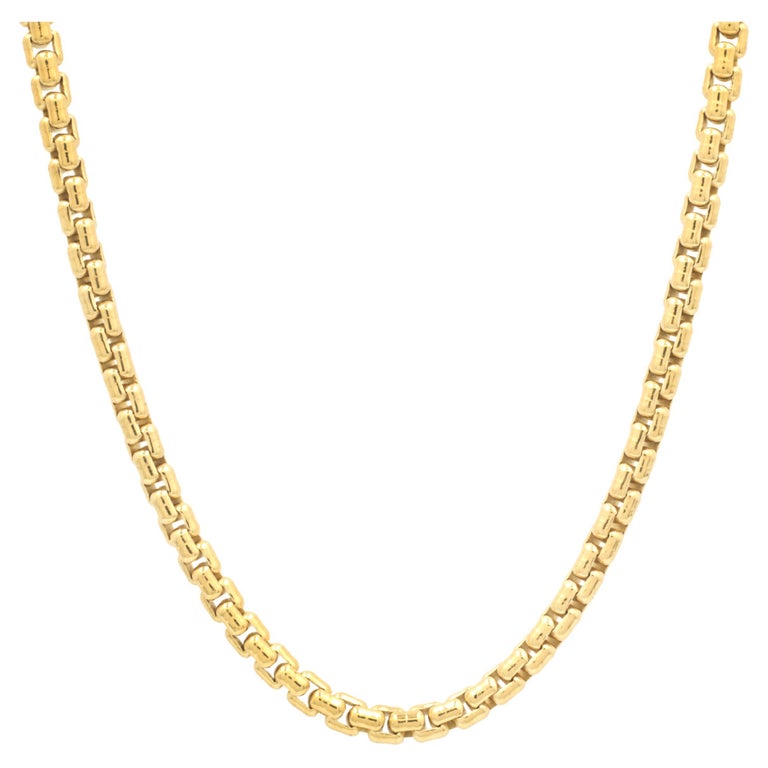 David Yurman 18 Karat Yellow Gold Box Chain at 1stDibs