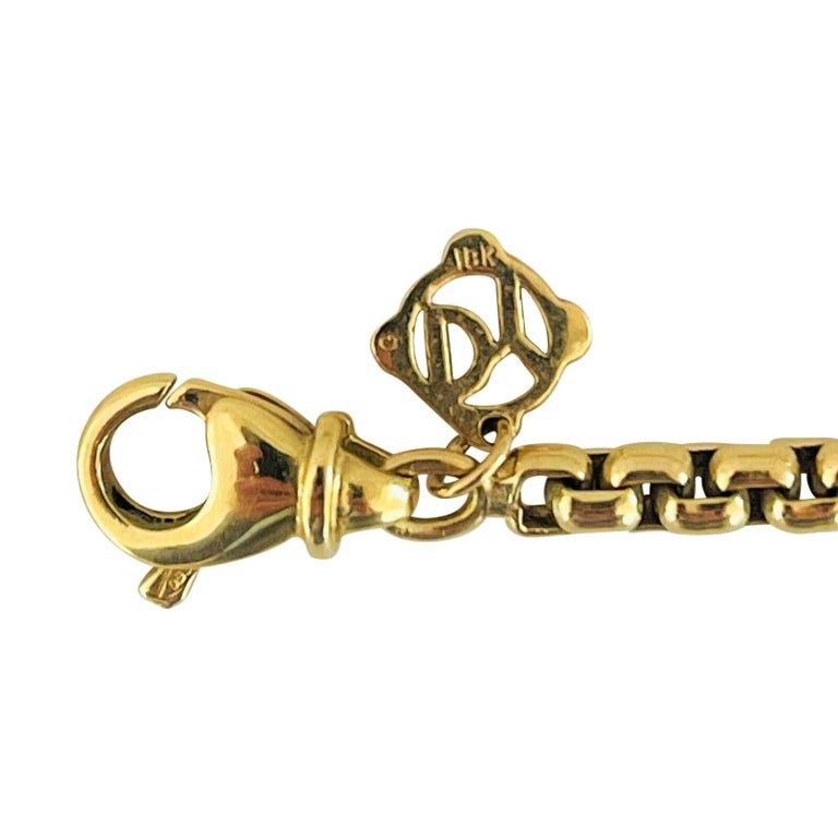 David Yurman 18 Karat Yellow Gold Heavy Long Box Link Chain Necklace ...