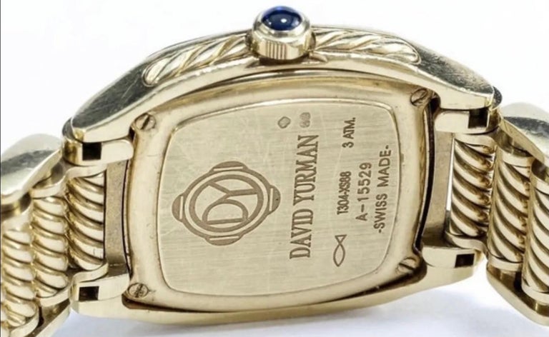 David Yurman 18k Gold and Diamond Bezel Thoroughbred Watch Mother of ...