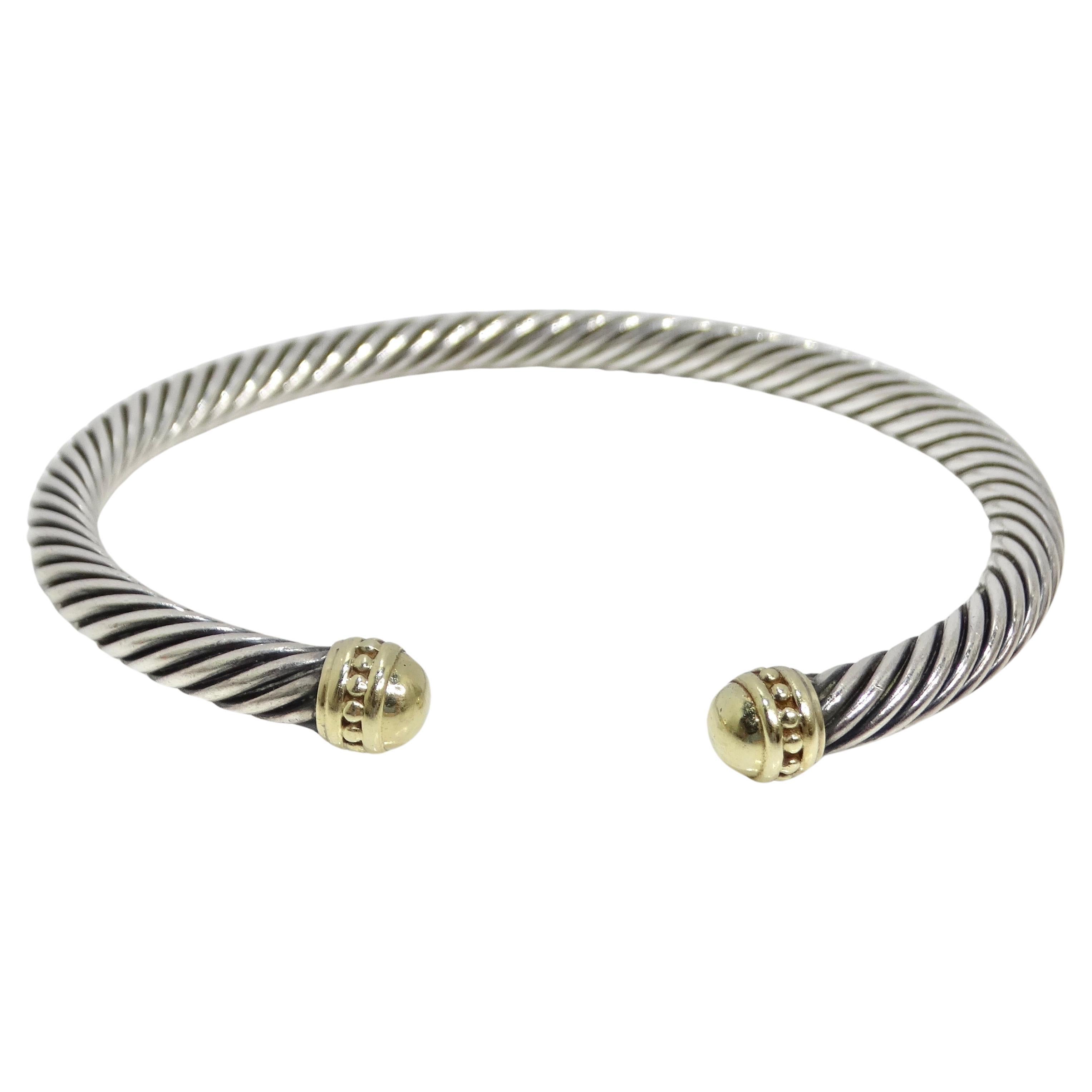 David Yurman Gold Citrine Triple Cable Cuff Bracelet at 1stDibs ...