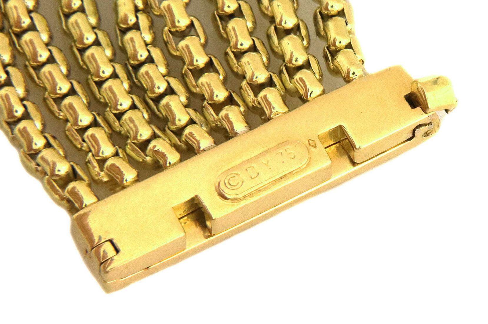 David Yurman 18k Yellow Gold 23mm Wide 8 Box Chain Bracelet For Sale at ...