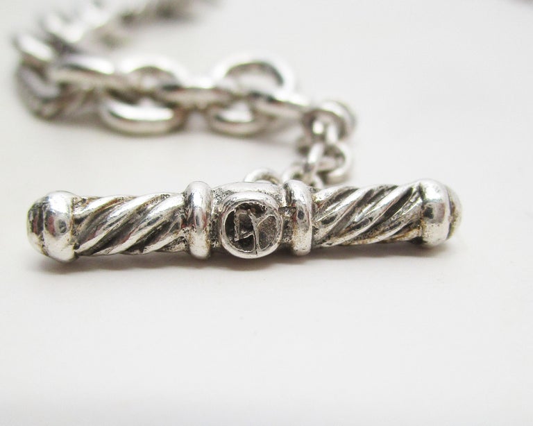 David Yurman 18 Karat Gold and Sterling Silver Heart Pendant Chain ...