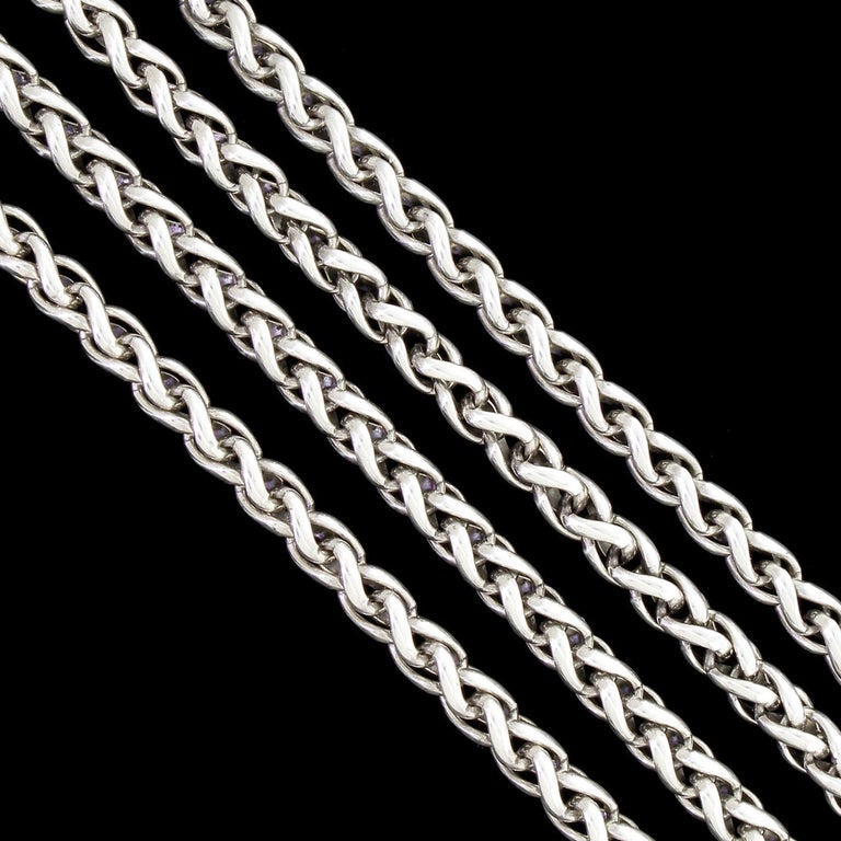 David Yurman 925 Sterling Silver Wheat Chain Rope Necklace 37.5 Gram ...