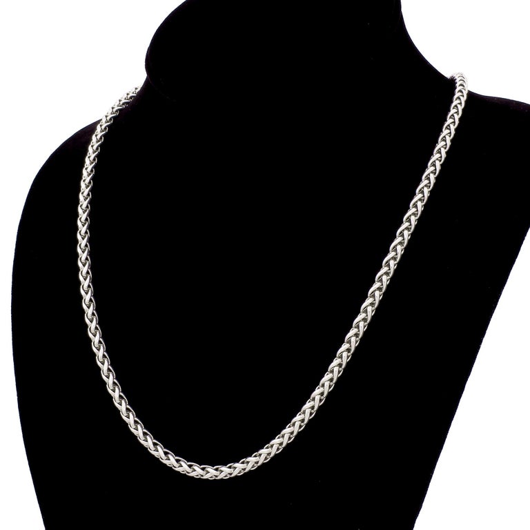 David Yurman 925 Sterling Silver Wheat Chain Rope Necklace 37.5 Gram ...