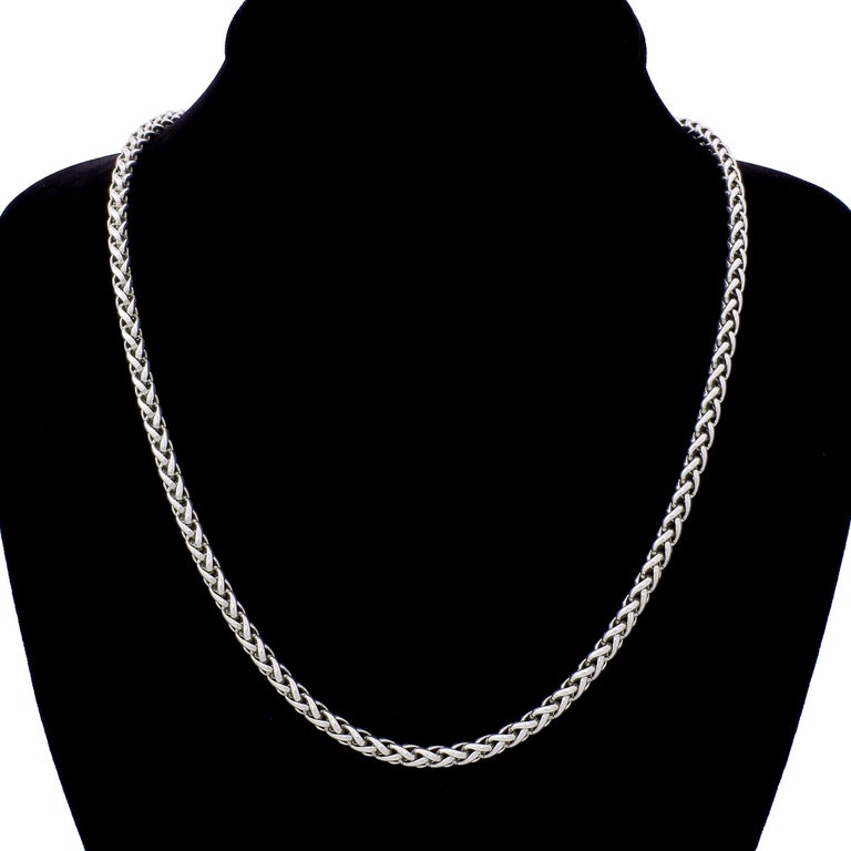 David Yurman 925 Sterling Silver Wheat Chain Rope Necklace 37.5 Gram ...