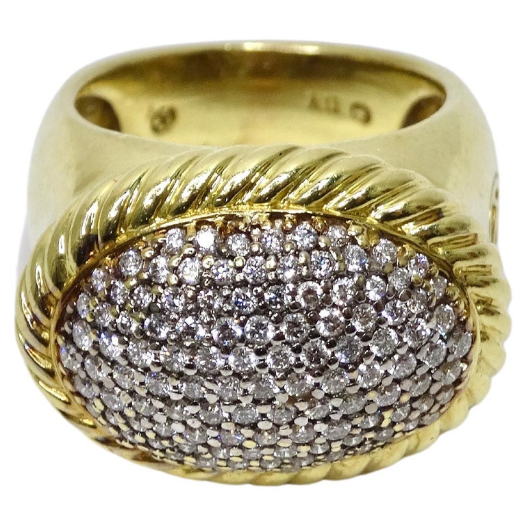 David Yurman Albion Diamond Ring in 18k Gold For Sale at 1stDibs