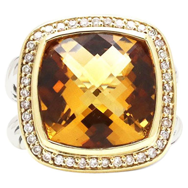 David Yurman Albion Silver Yellow Gold Citrine Ring at 1stDibs | david ...