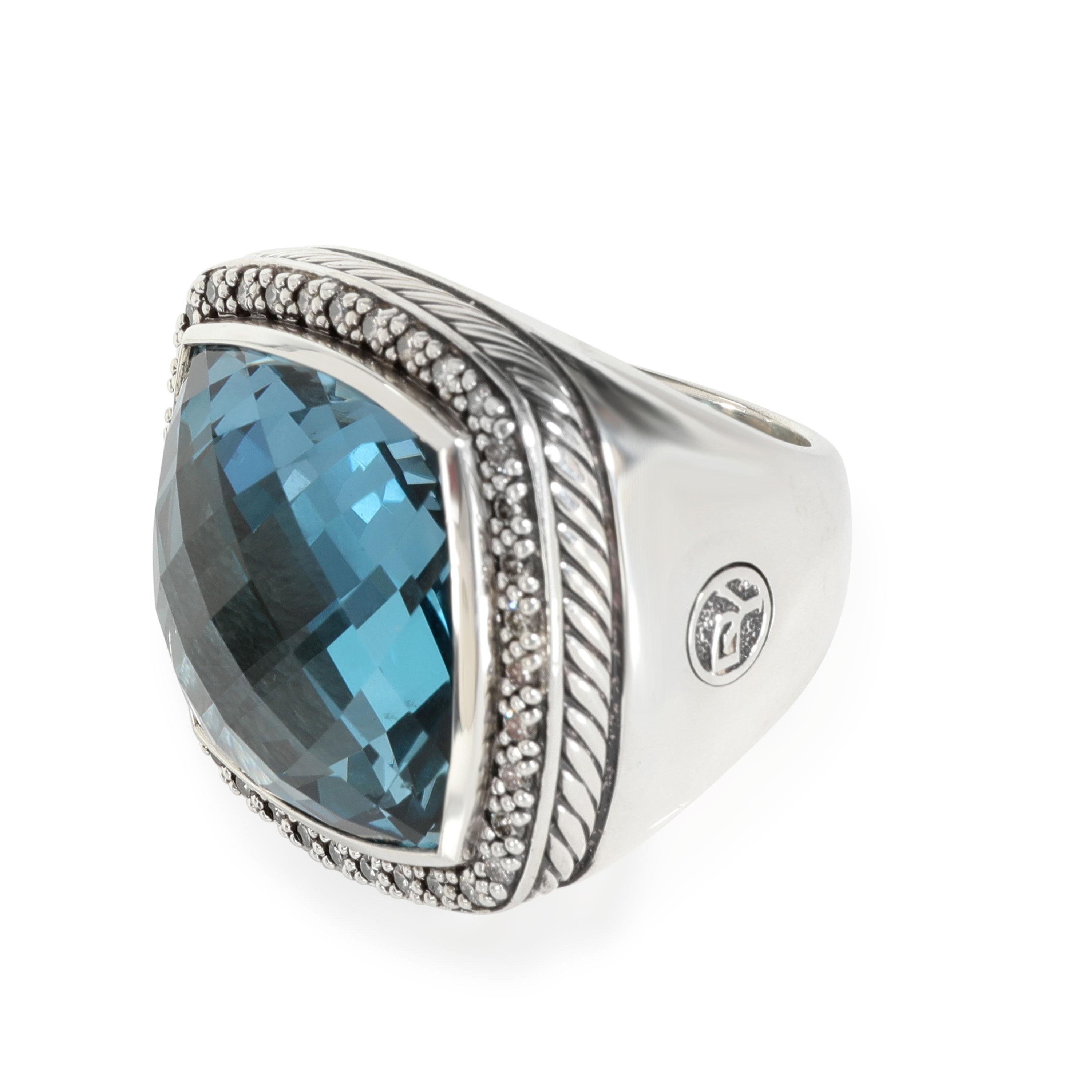 David Yurman Albion Topaz Diamond Ring in Sterling Sterling Silver 0.35 ...