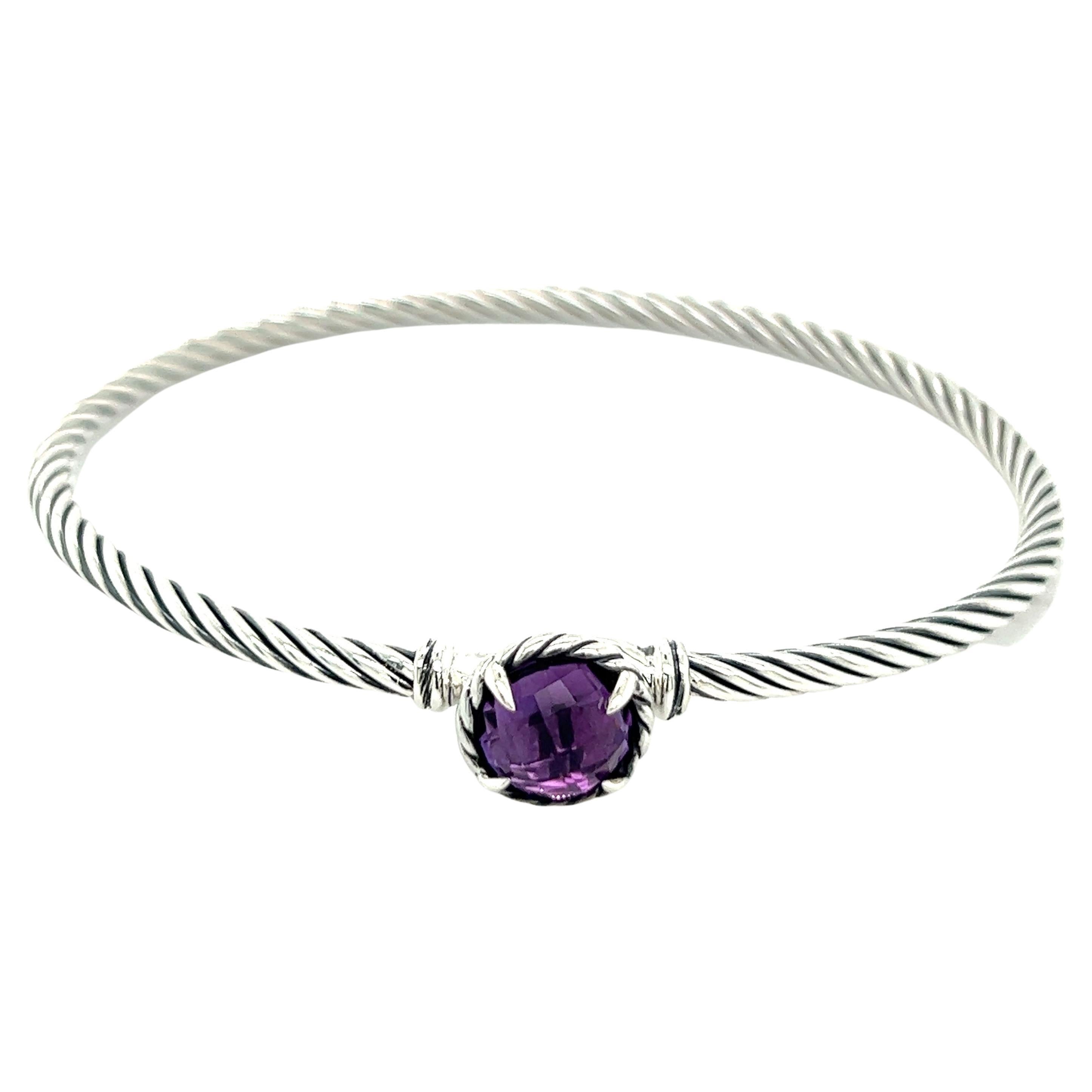 David Yurman Authentic Estate Cable Cuff Bangle 18k Gold Silve DY255 ...