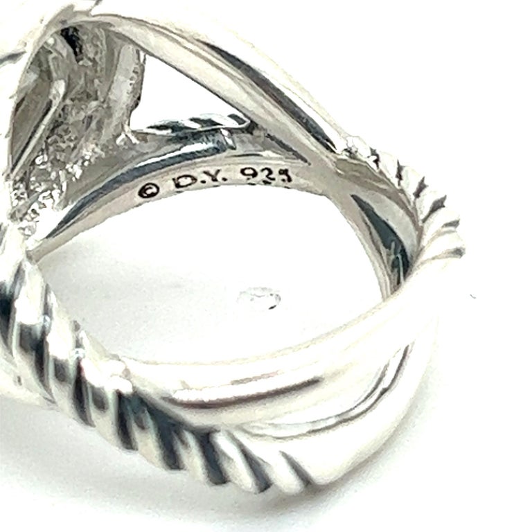 David Yurman Authentic Estate Infinity Pave Diamond Ring 7 Silver 0 ...