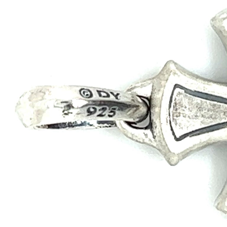 David Yurman Authentic Estate Knife Edge Cross Pendant Silver For Sale ...