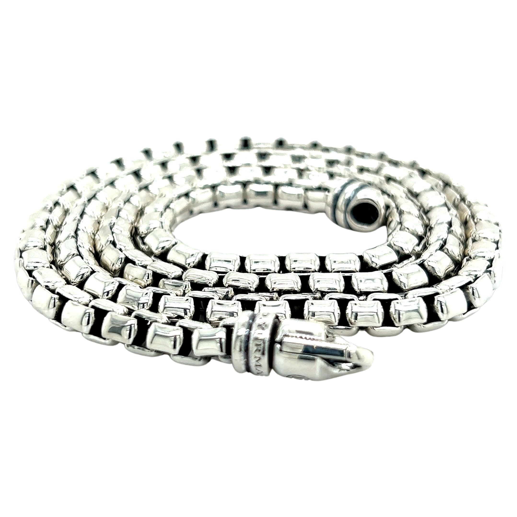 David Yurman Silver Chain Necklace - 51 For Sale on 1stDibs