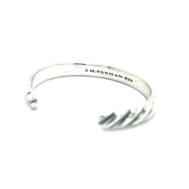 David Yurman Authentic Estate Mens Cable Cuff Bracelet Medium Silver ...