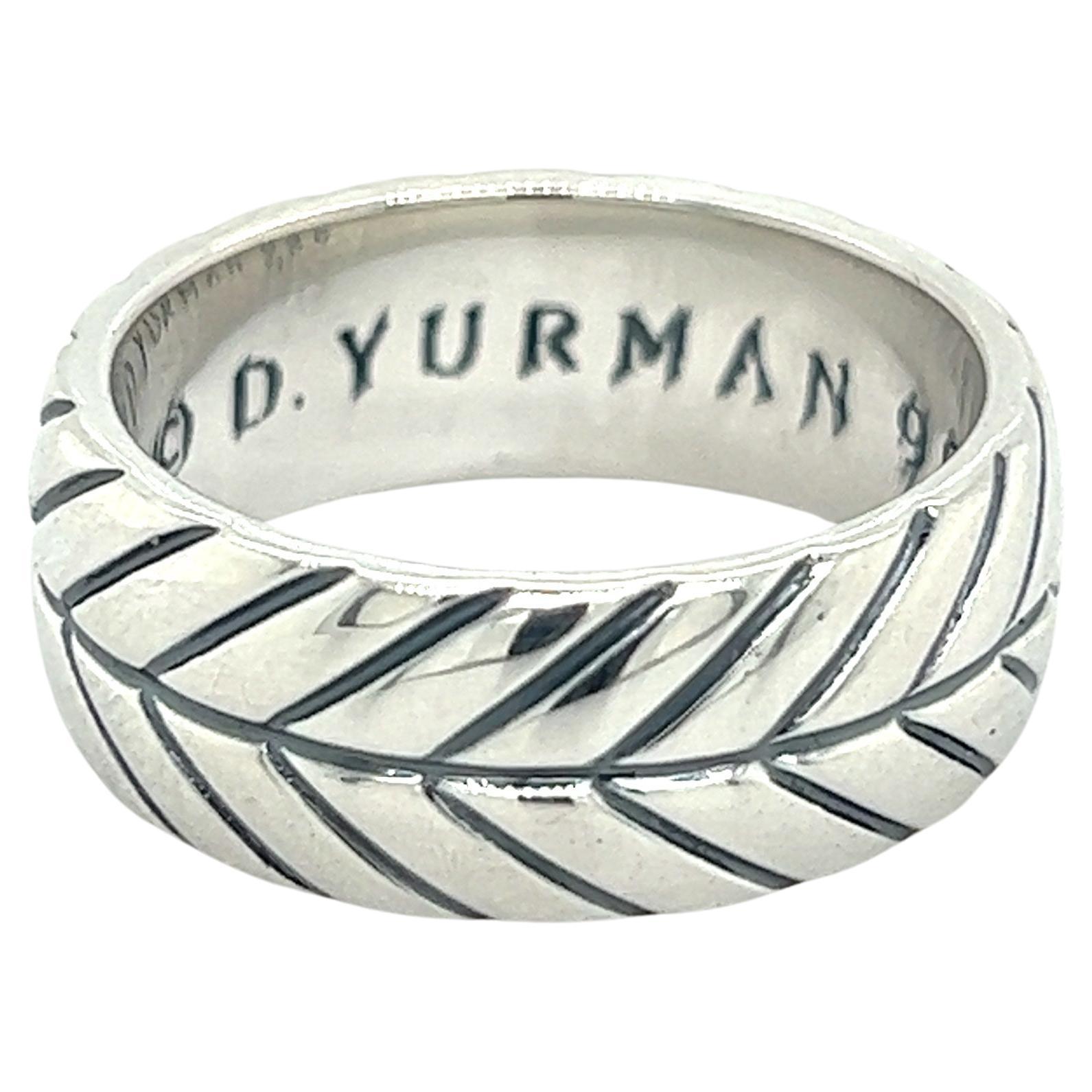 David Yurman Authentic Estate Oval Citrine Cable Ring 6.5 Silver at 1stDibs