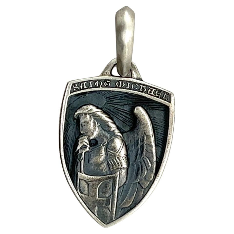 David Yurman Authentic Estate Saint Michael Religious Amulet Silver For ...