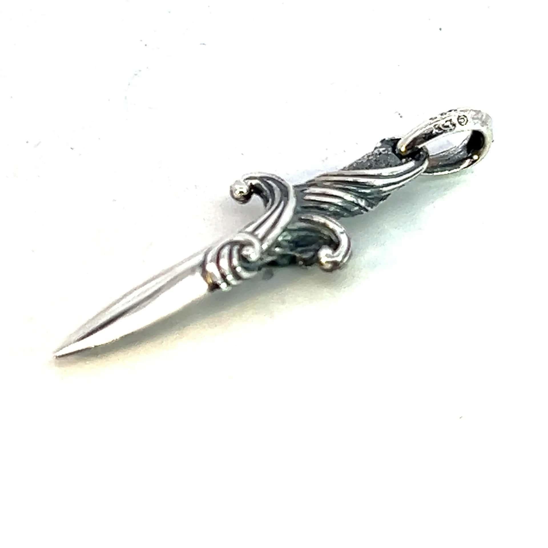 David Yurman Authentic Estate Waves Dagger Amulet Silver For Sale at ...