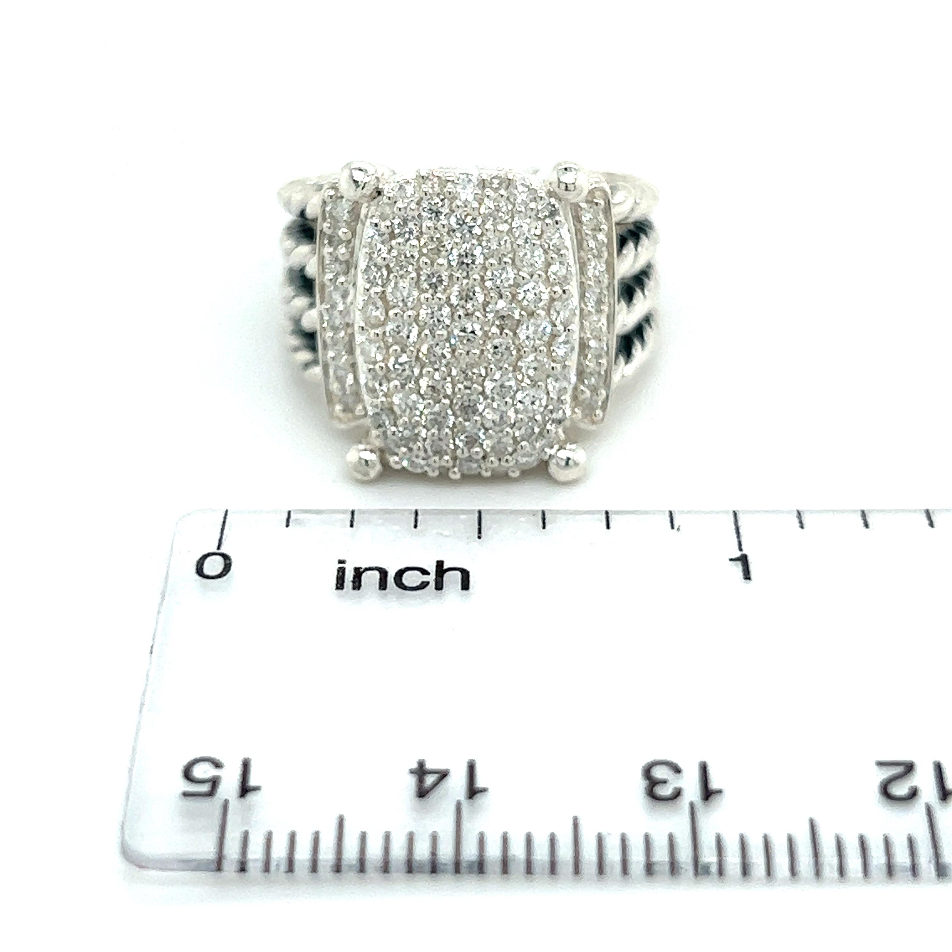 David Yurman Authentic Estate Wheaton Pave Diamond Ring 7 1.12 Cts ...