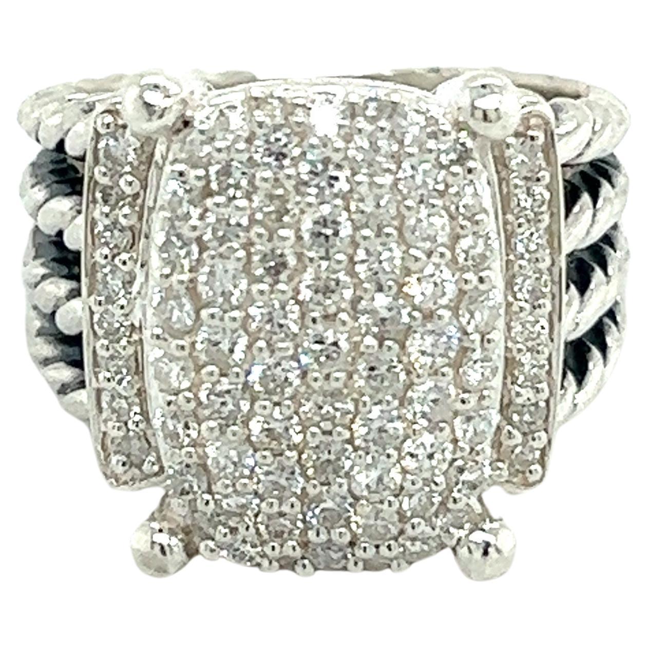 David Yurman Authentic Estate Diamond Wheaton Prasiolite Ring Silver at ...