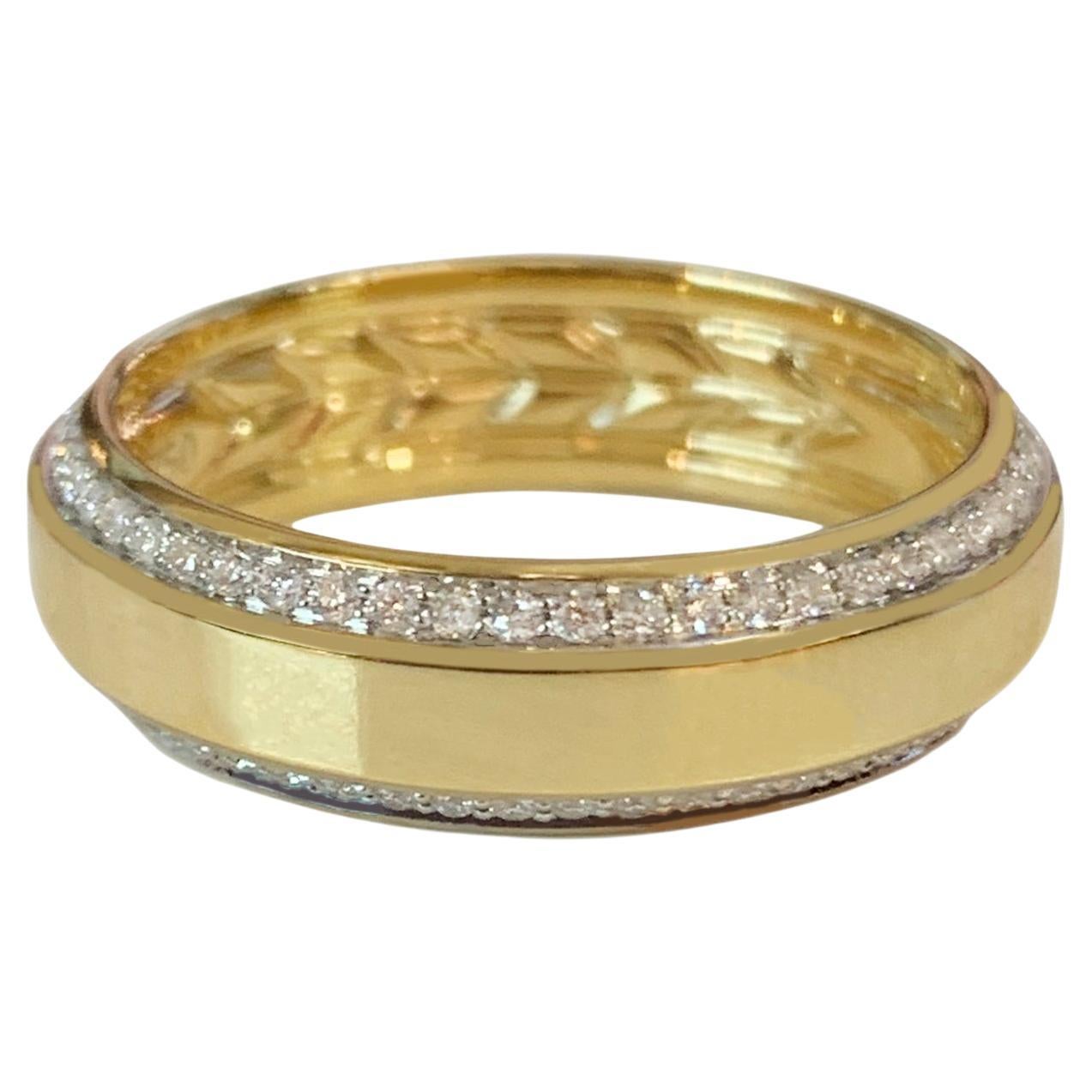 David Yurman Châtelaine Ring in 18K Yellow Gold with Full Pavé Diamonds ...
