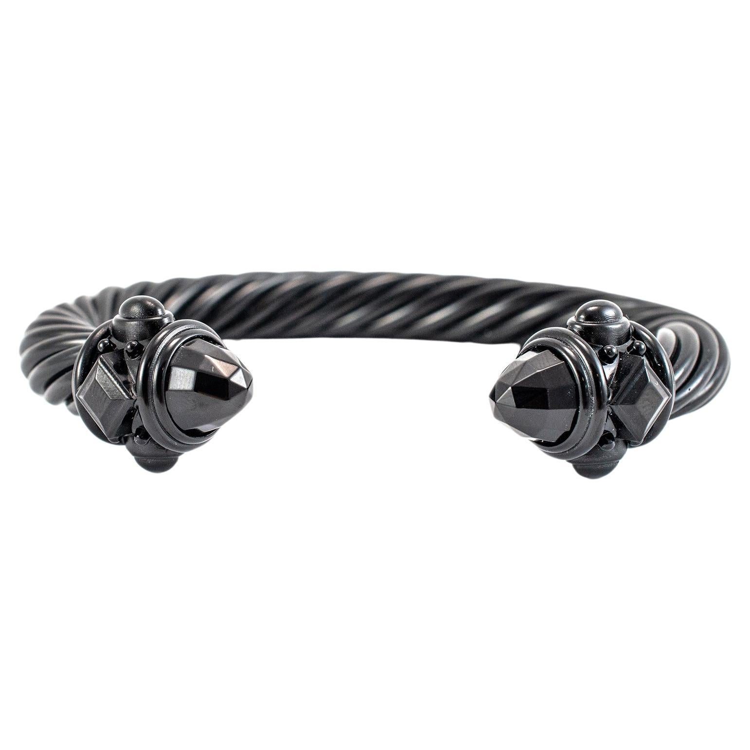 David Yurman Black Aluminium 10MM Medium Renaissance Classic Cable ...
