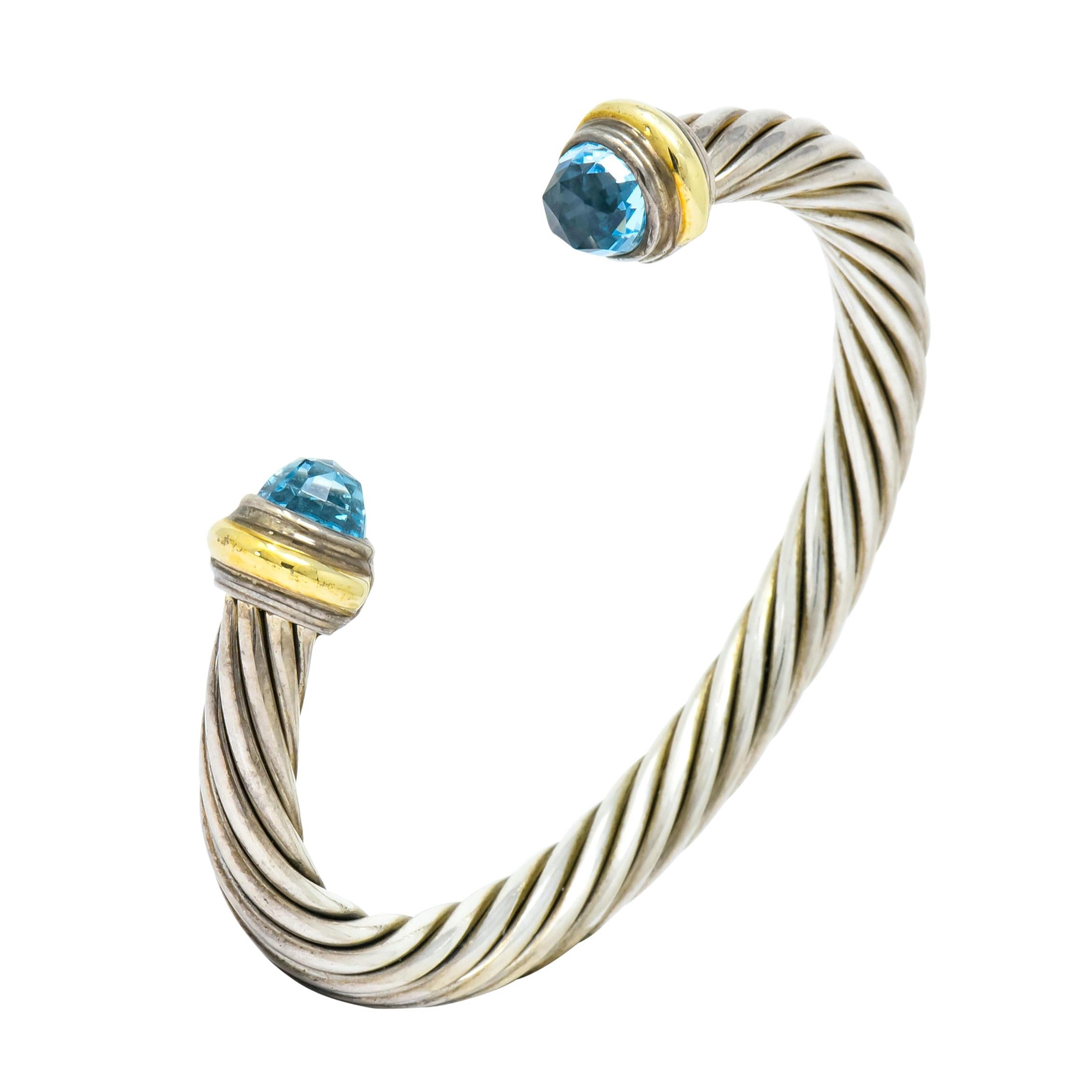 David Yurman Diamond Blue Topaz Pearl Sterling Silver Confetti Earrings ...